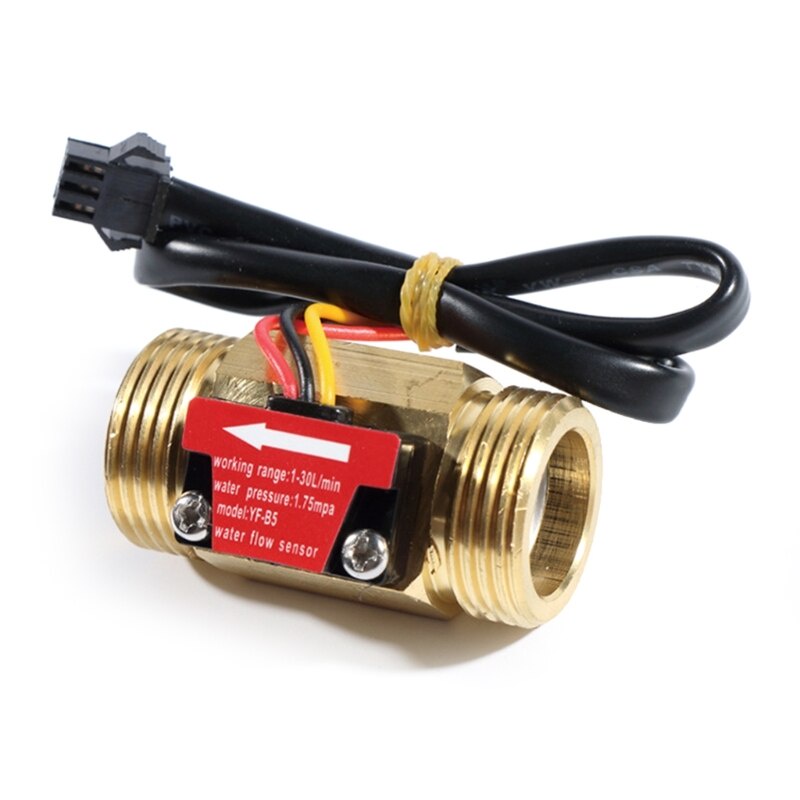 Brass Water Flow Sensor Switch Hall Effect Liquid Flowmeter Fluidmeter ...