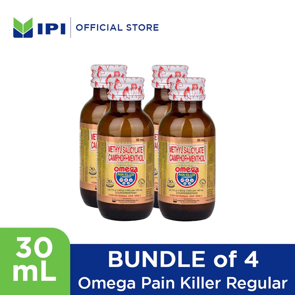 Omega Pain Killer Regular 30ml [Bundle of 4] | Shopee Philippines