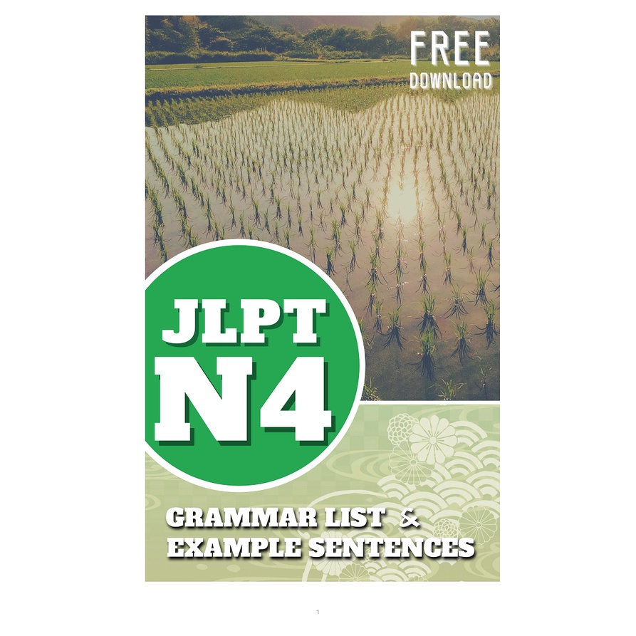 ♚JLPT N5 | N4 | N3 | N2 | N1 GRAMMAR LIST AND EXAMPLE SENTENCES ...