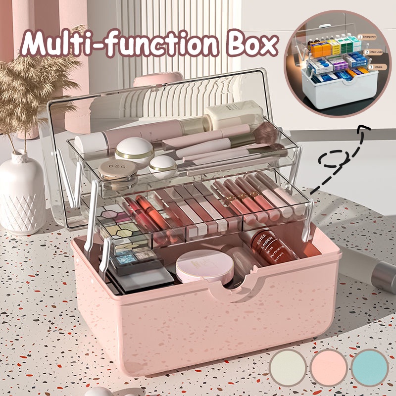 Make Up Box3 Layers Multifunctional Storage Box Organizer Household ...