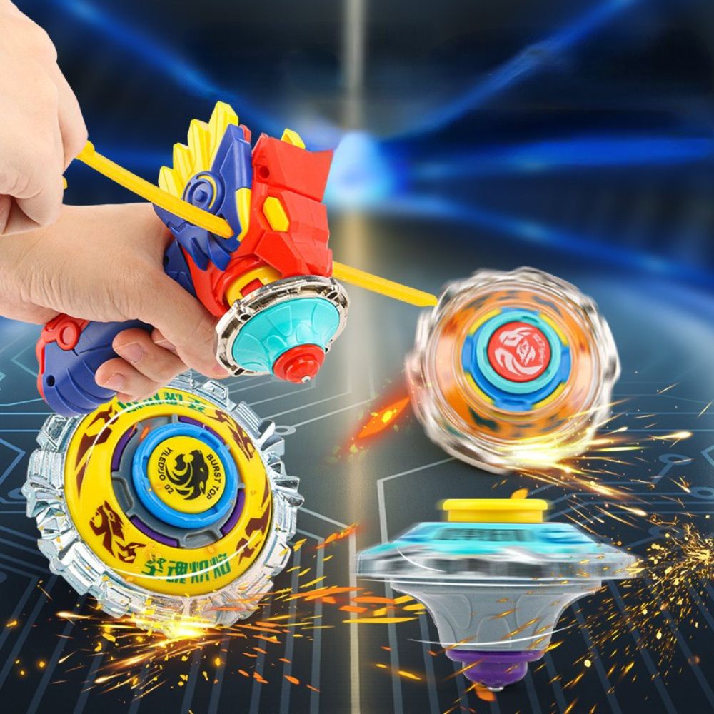 New Battle Gyro Pull-out Transmitter Alloy Rotary Spinning Top Beyblade Burst with String ...