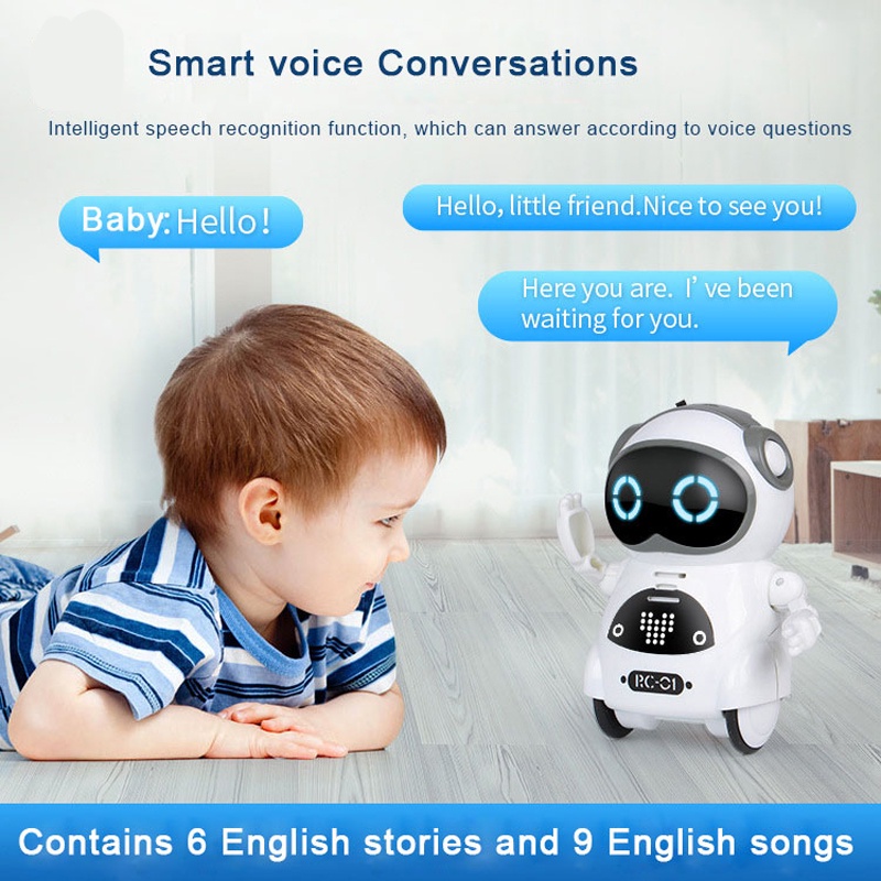 Vector Robot RC Intelligent Interactive Pocket Go Talking Dialogue Mini ...