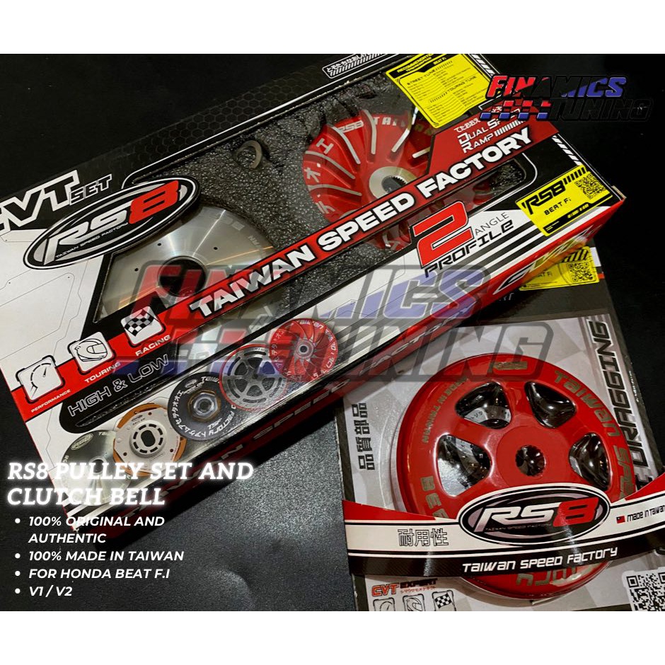 HONDA BEAT FI PULLEY SET AND BELL BUNDLE REDSPEED RS8 | Shopee Philippines