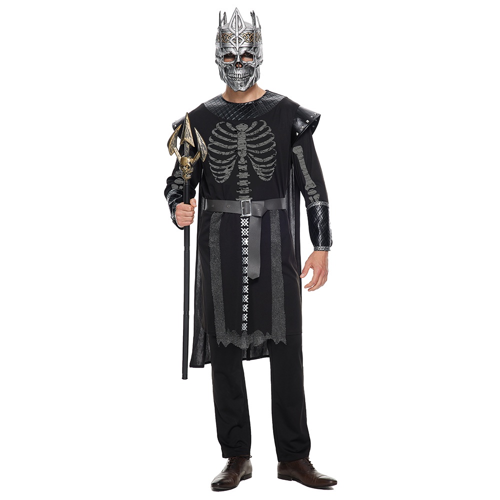 COD Men's Horror Skeleton King Halloween Costume Party Game Dota2 Skull ...