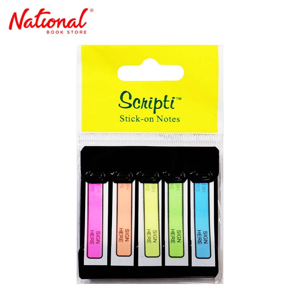 Scripti Tape Flag 1x3 inches 20 sheets Sign Here - School & Office ...