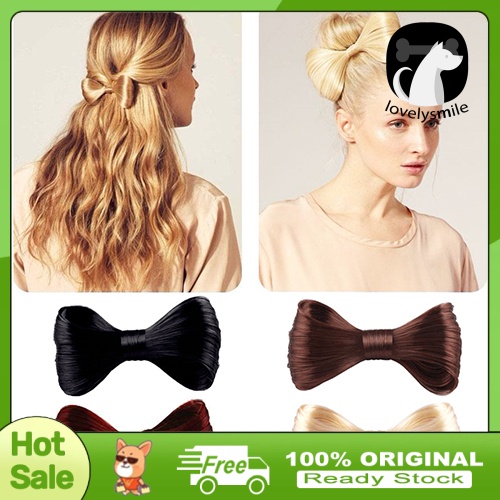 Fashion Women Hair Duck Bill Clip Synthetic Fiber Bowknot Party Hair ...