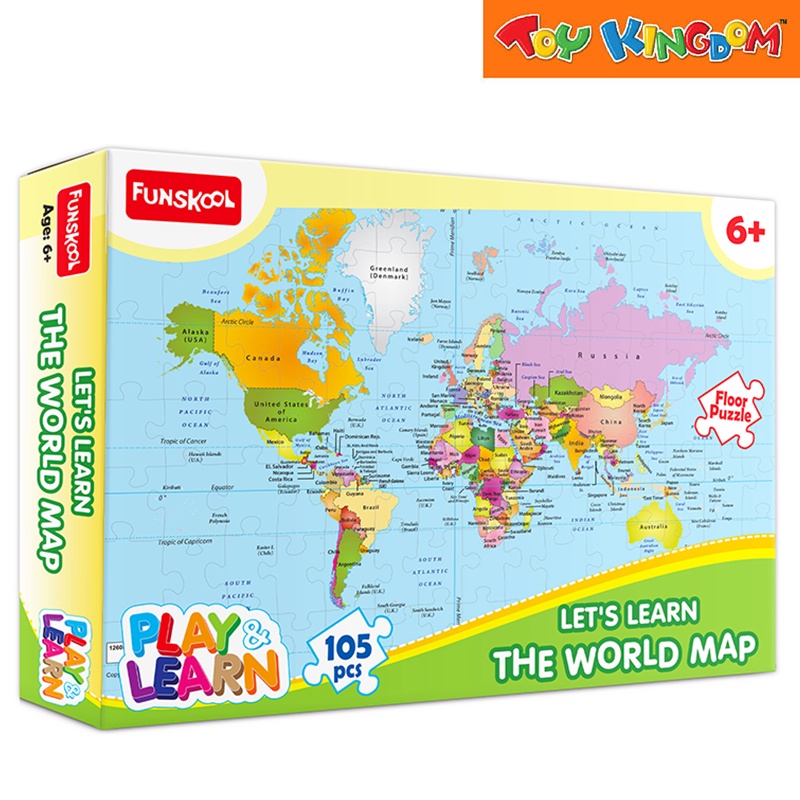 Funskool Play & Learn The World Map | Shopee Philippines