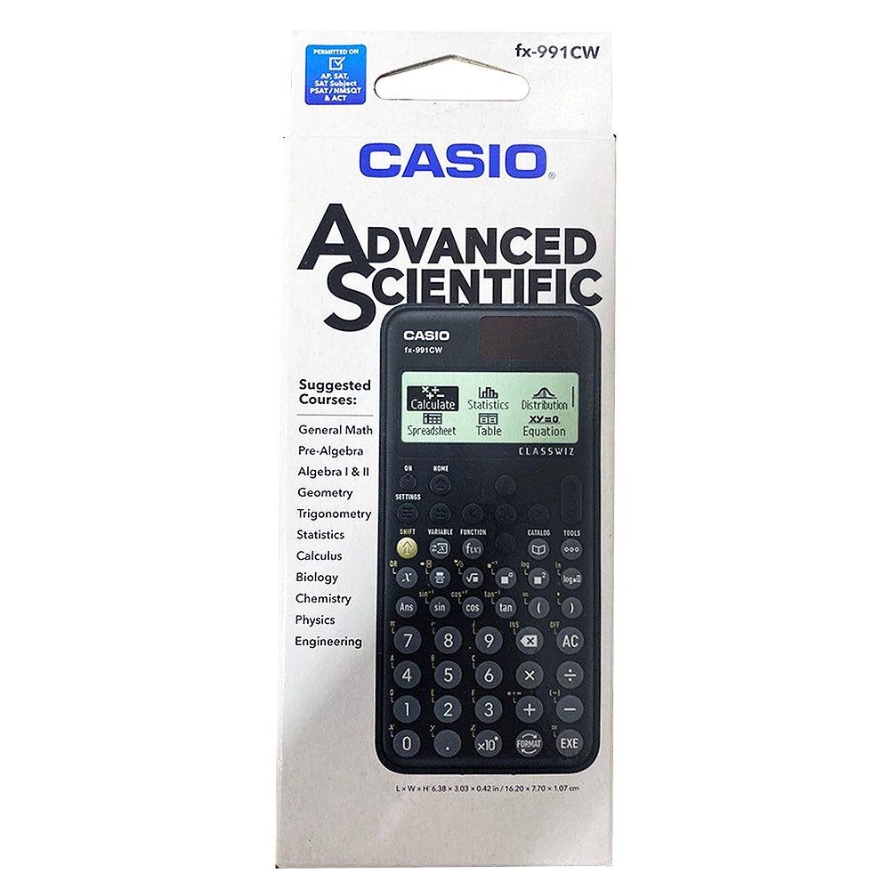 Casio FX-991CW Classwiz Non-Programmable Standard Scientific Calculator ...