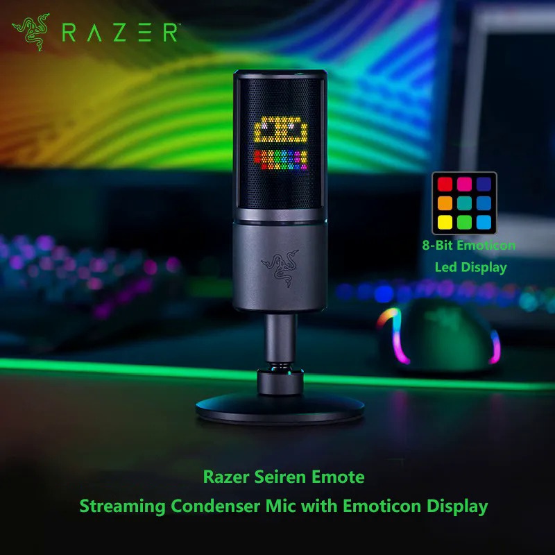 ⁑Original Razer Seiren Emote Streaming Condenser Mic With 8-Bit ...