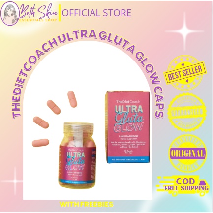 Ultra Gluta Glow Caps L-Glutathione 1,200mg by TheDietCoach | Shopee ...