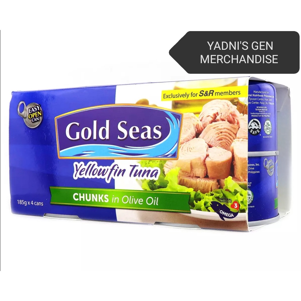 Gold Seas Yellowfin Tuna Chunks in Olive Oil ( 4 x 185g ) | Shopee ...