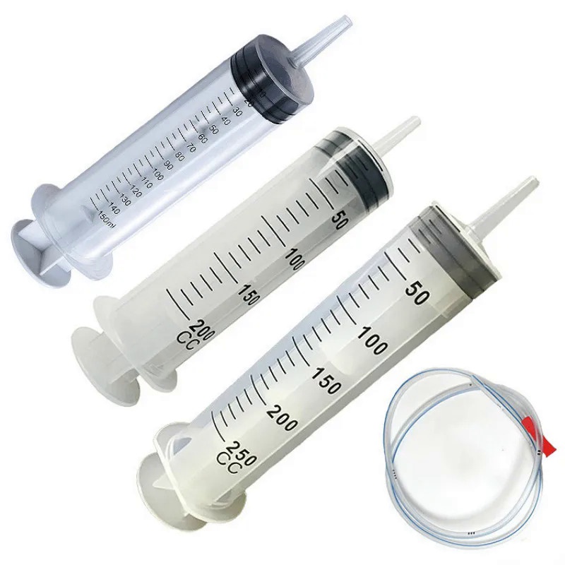 JFFA Disposable Syringe W/Catheter Tip Enema Feeder Add Ink Pumping Oil ...