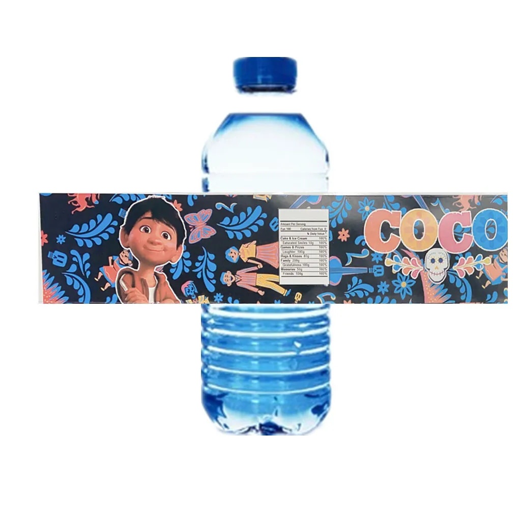 Disney Coco Halloween Water bottle sticker Party Theme Birthday Party ...