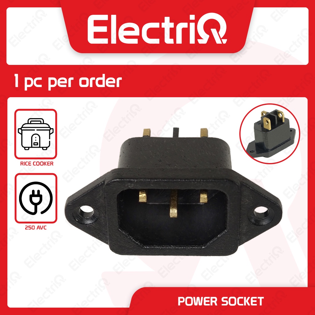 Electriq Rice Cooker AC Power Socket 3 Prong 10A RCS-STR Spare Parts ...