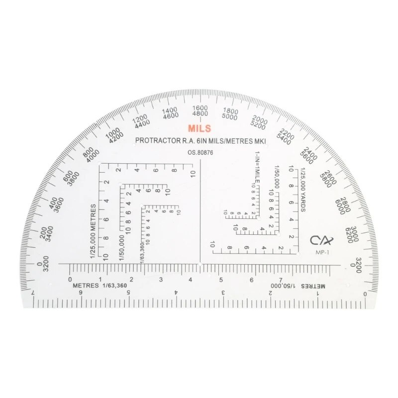 X37E Military Map Coordinate Scale Protractor Romer Grids Reference ...