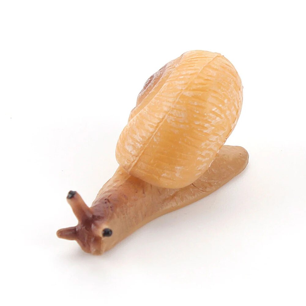 ☂Simulation Animals Action Figures Pet Cute Snail Figurines Miniature ...