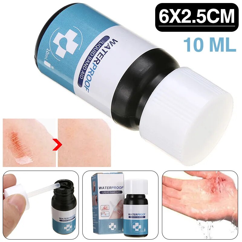 1 Bottle 10ml First Aid Liquid Wound Dressing Gel Patch Transparent ...