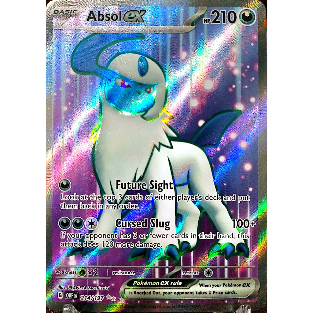 Pokemon TCG Absol EX 214/197 Obsidian Flames Ultra Rare Full Art ...
