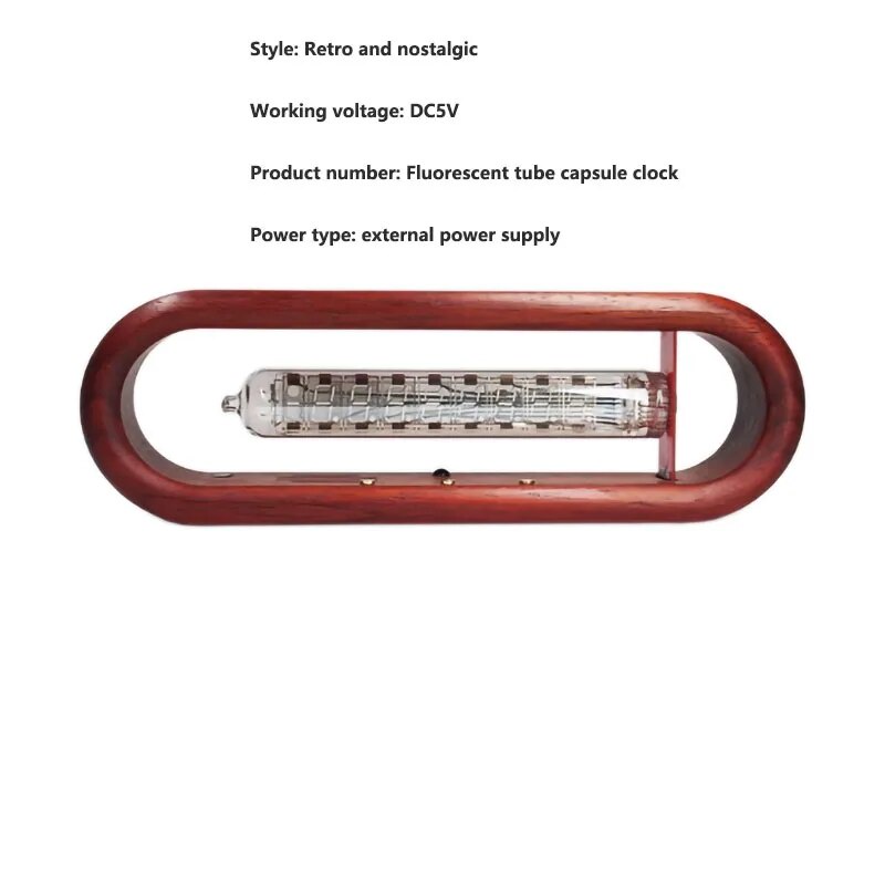 【IV18 Time Capsule Fluorescent Tube Clock Simplified Electronic Tube ...