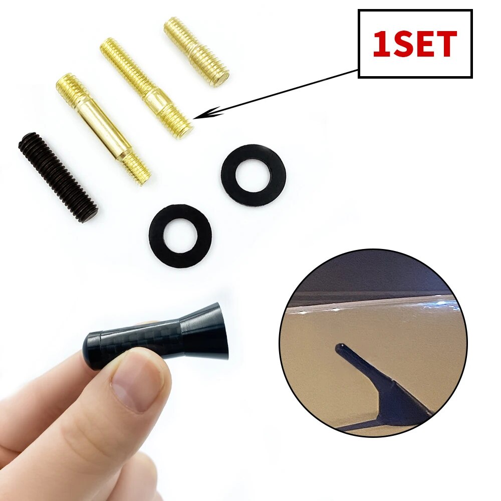 Hot 3.5cm Car Roof Short Antenna Enhanced Signal FM/AM Carbon Fiber ...