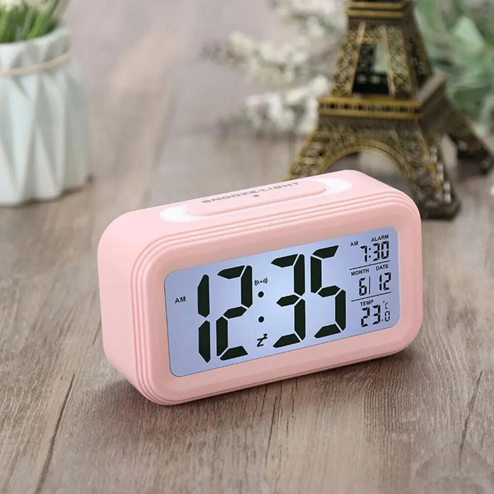 ☟Alarm Clock Multifunctional Digital Display LED Intelligent Night ...
