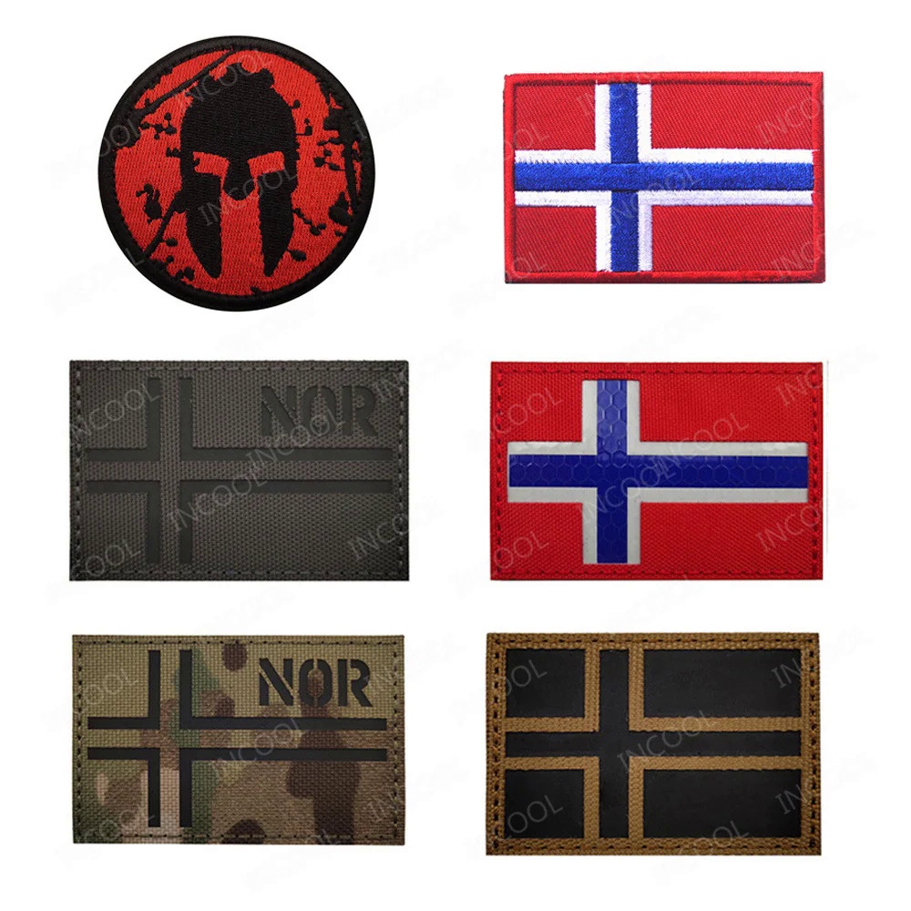 Norway Flag IR Infrared Reflective Patches Tactical Military Norge ...