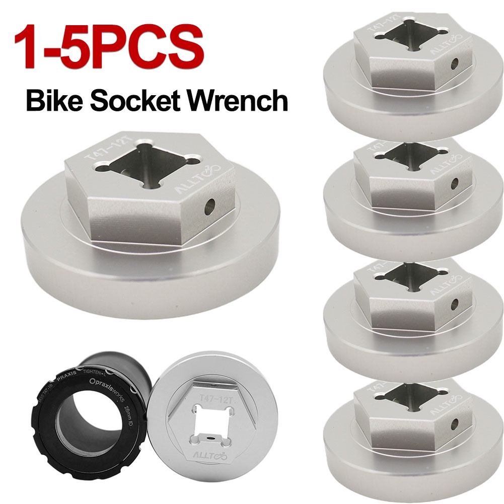 ♀1-5pcs Bike Socket Wrench Bottom Bracket Spanner Tools 12T T47 Adaptor ...