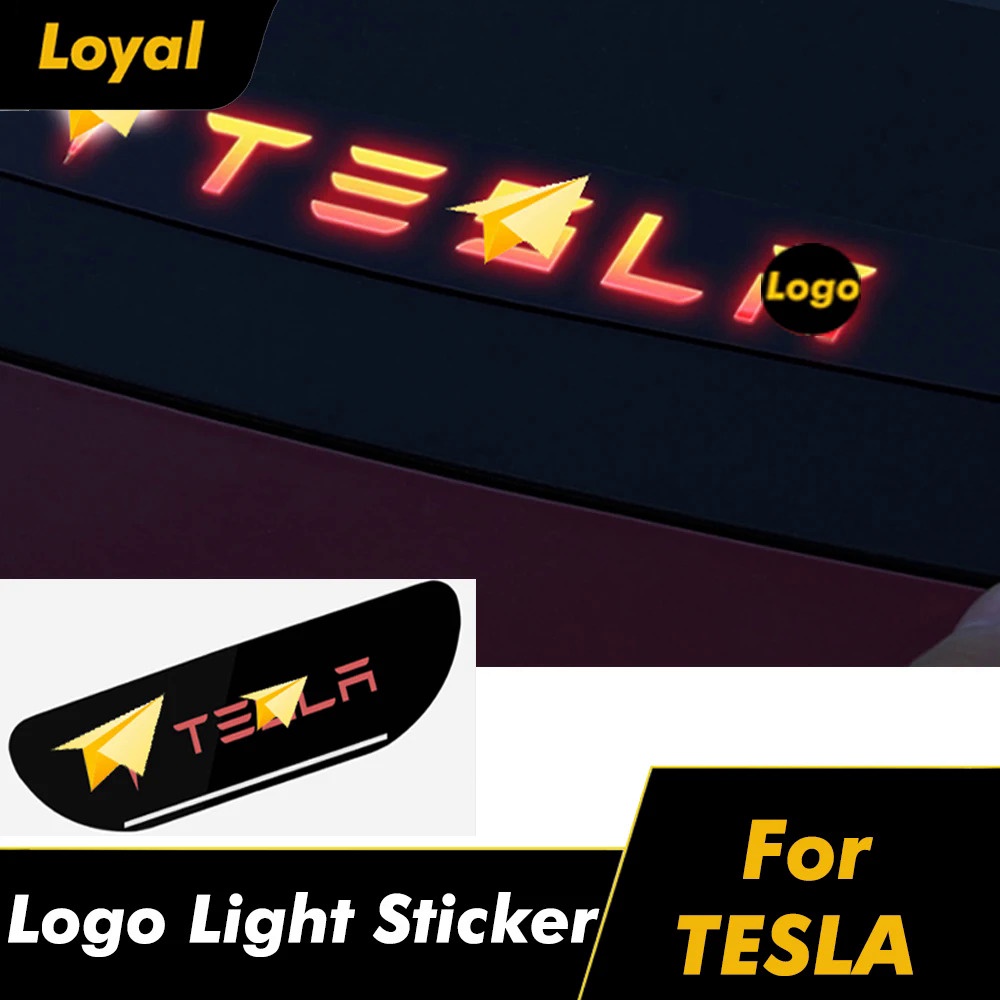 For Tesla Model Y Car High Mounted Brake Acrylic Projection Board Decal ...