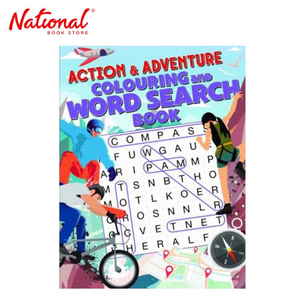 Action & Adventure Coloring And Word Search Book by Lake Press - Trade ...