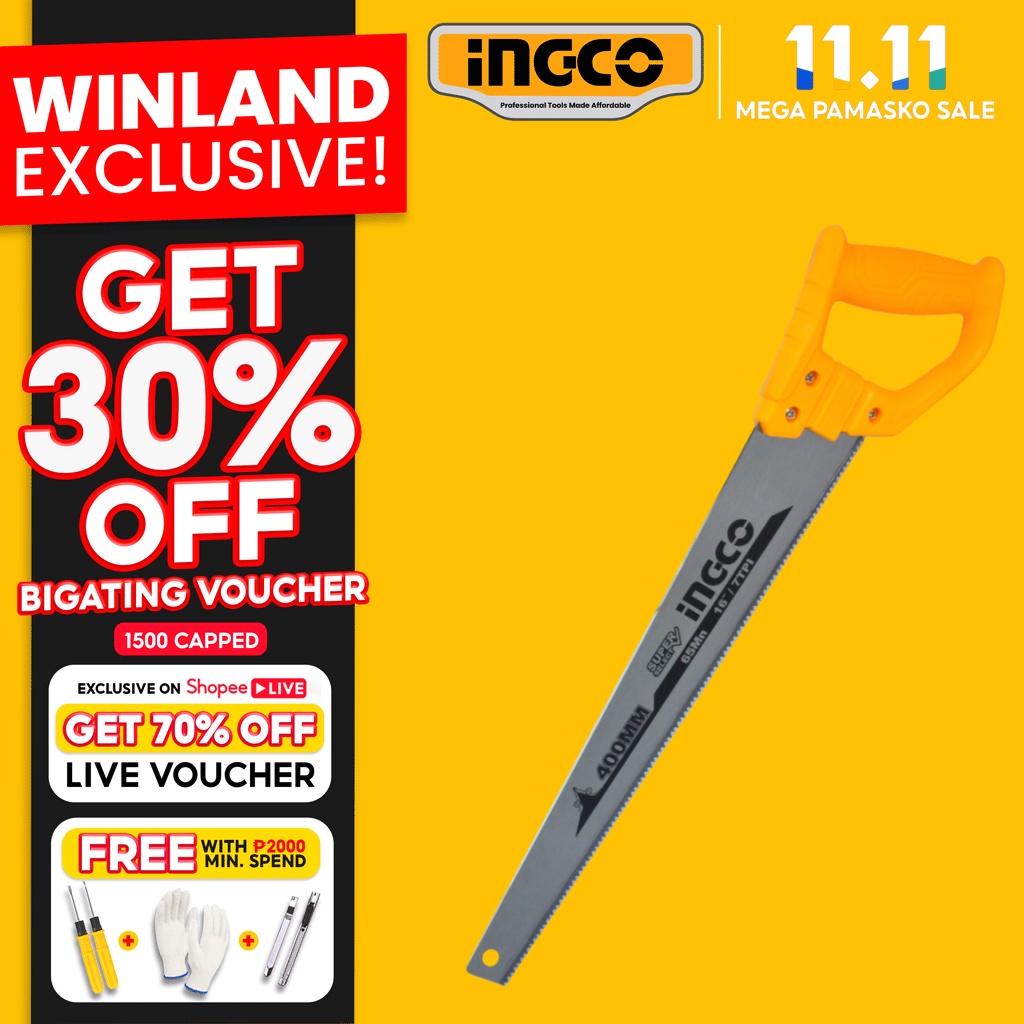 INGCO by Winland Select Fast Cut Hand Saw 16" Saw Lagari for Cutting ...