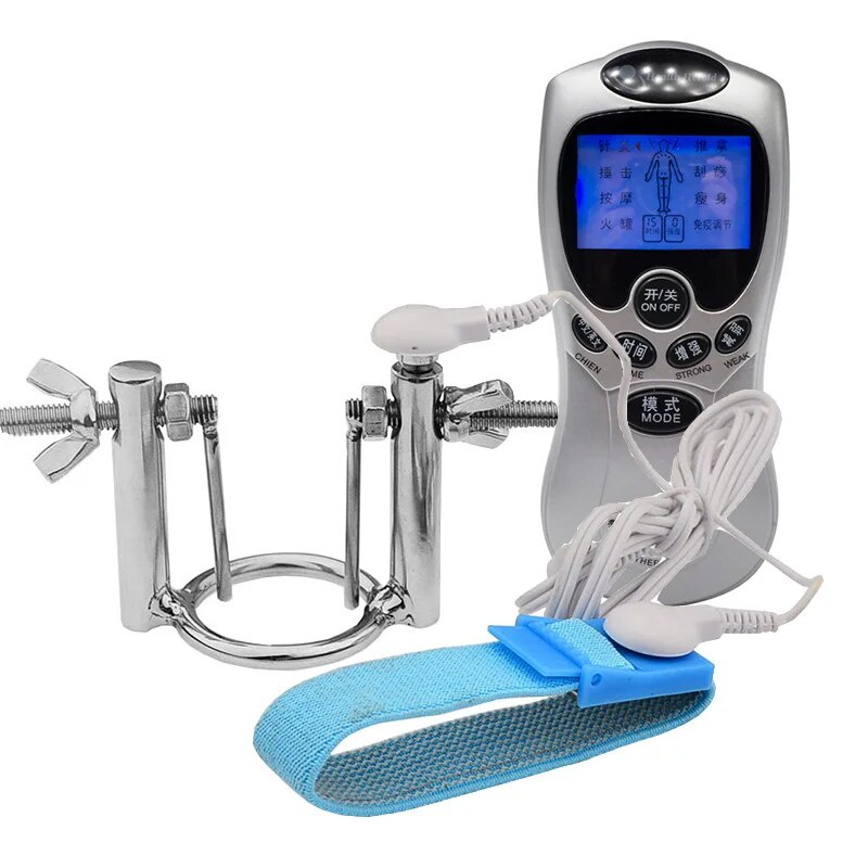 Men Urethral Expander Electric Shock Cock Ring Penis Plug Adjustable ...