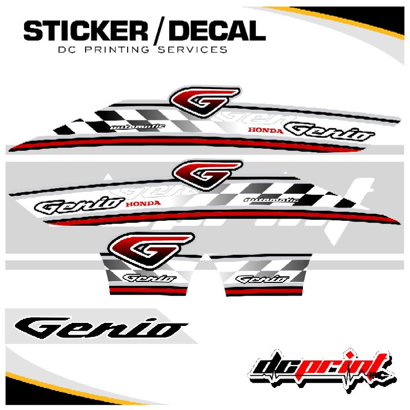 Honda Genio Stock Decal - Glossy Laminated | Shopee Philippines