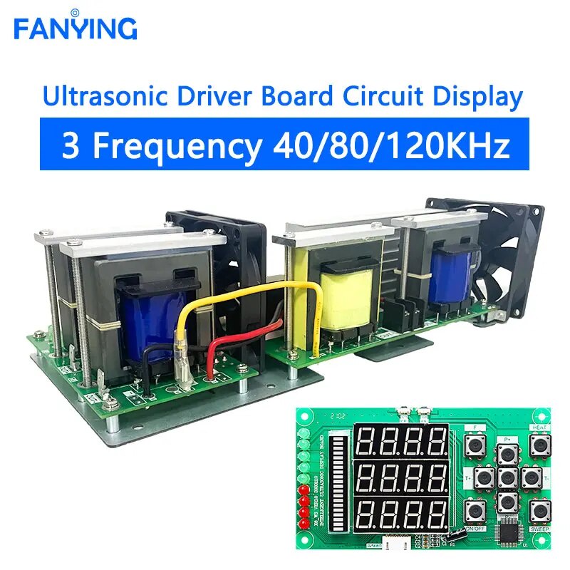 300W Ultrasonic Driver Board Circuit Display 3 Frequency 40/80/120KHz ...