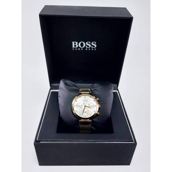 Hugo boss Gold tone stainless steel Ladies watch | Shopee Philippines