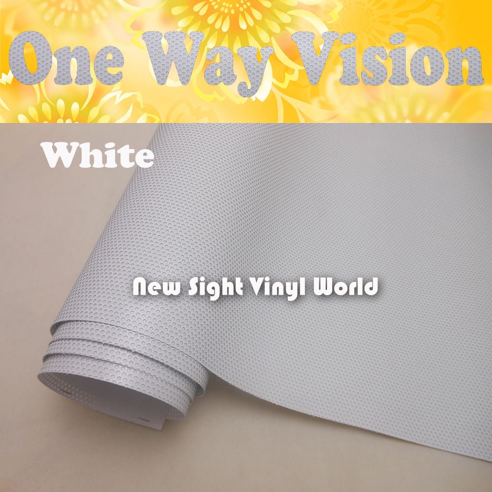 160 gsm Printable Solvent White One Way Vision White Perforated Window ...