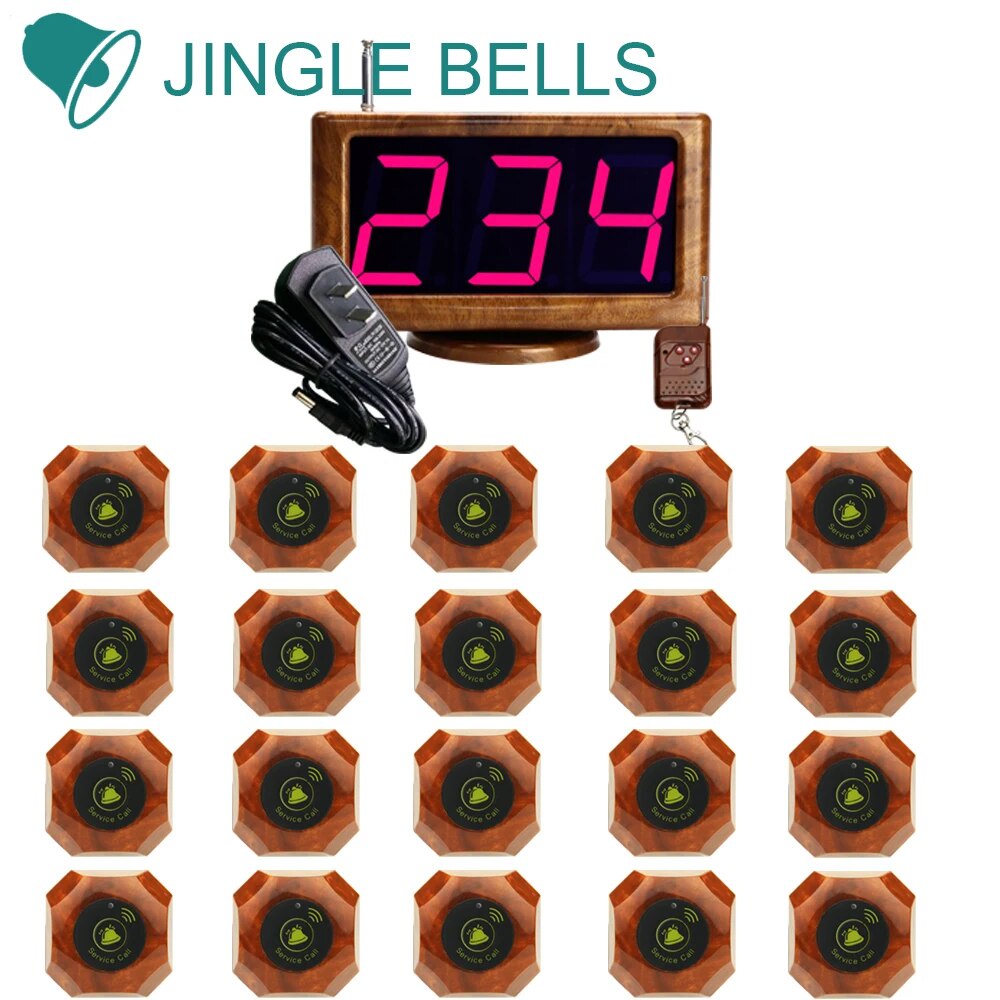 JINGLE BELLS Wireless Calling System 20 Call Buttons + 1 LED Display ... JINGLE BELLS Wireless Calling System 20 Call Buttons + 1 LED Display ...