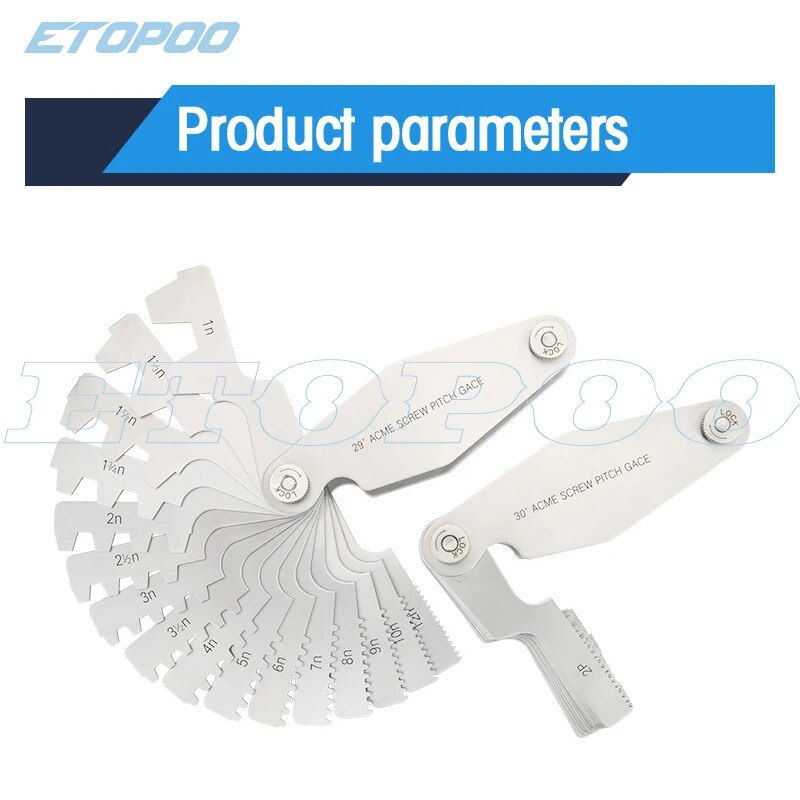 T Thread Gauge ACME 29 / 30 Optional Screw Pitch Measuring Tool Screw ...