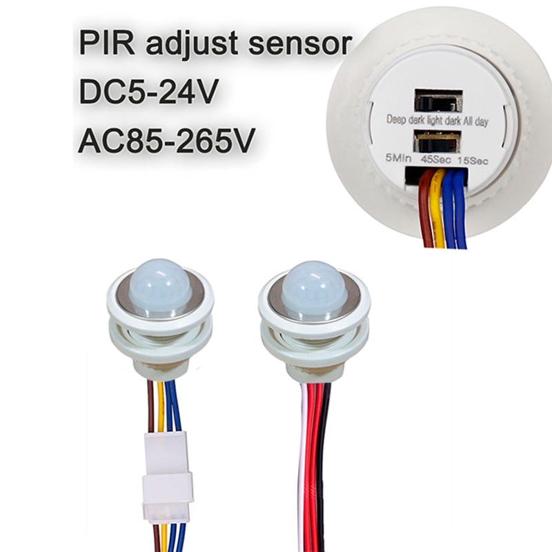 DC5V 12V 24V PIR Motion Sensor Light Switch 220V 110V Time Delay/Mode ...