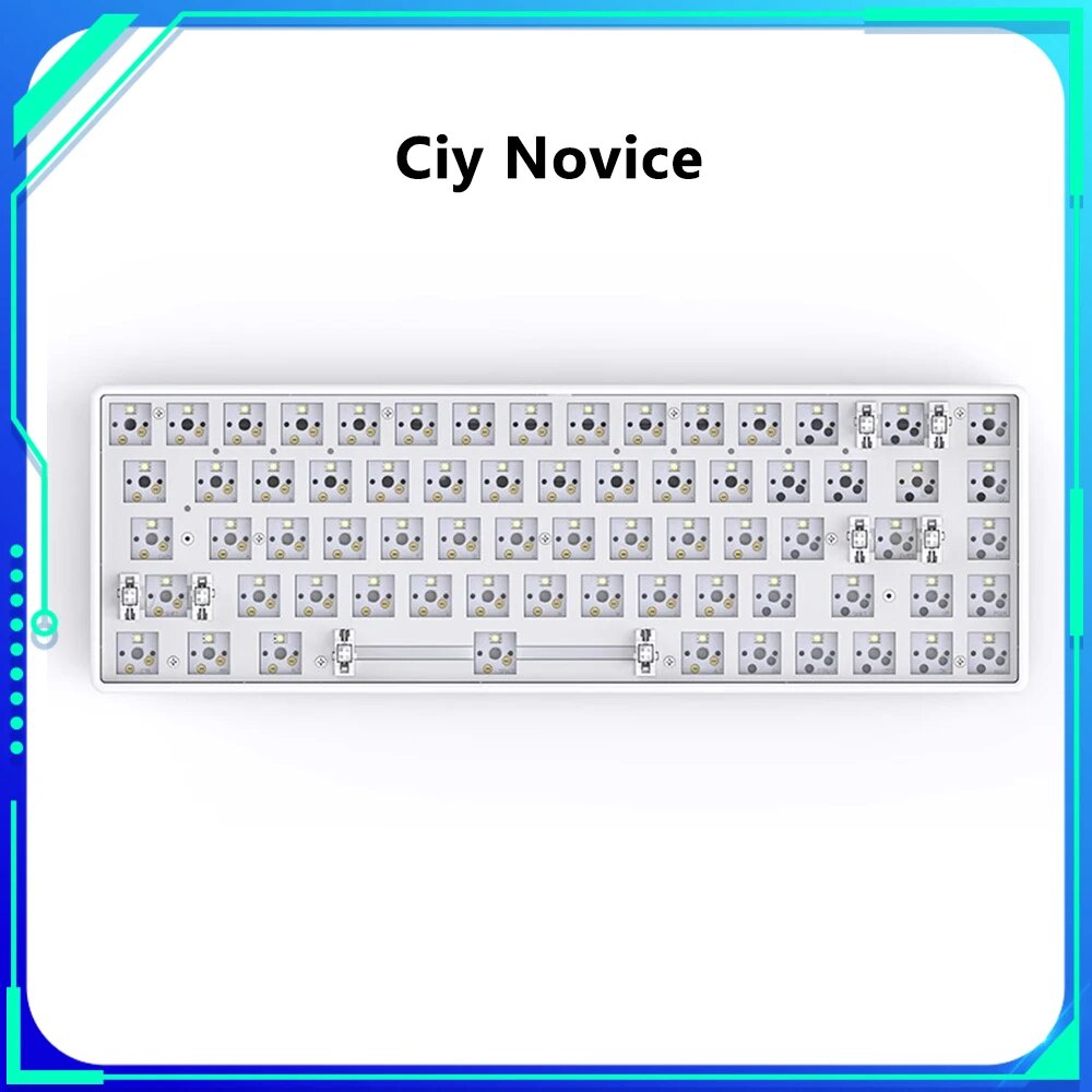 ♚Ciy Novice Keyboard Mechanical Keyboard 68 84 100 Keys Tri Mode ...