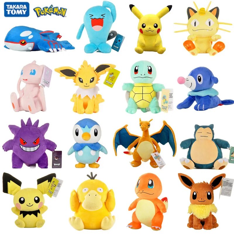 Original Pokemon Genuine Plush Toy Anime Figures Pikachu Psyduck ...