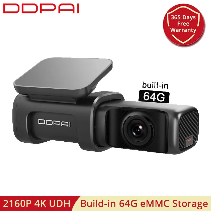 DDPAI Dash Cam Mini 5 2160P 4K UHD 64G DVR Android Car Camera Build-in ...
