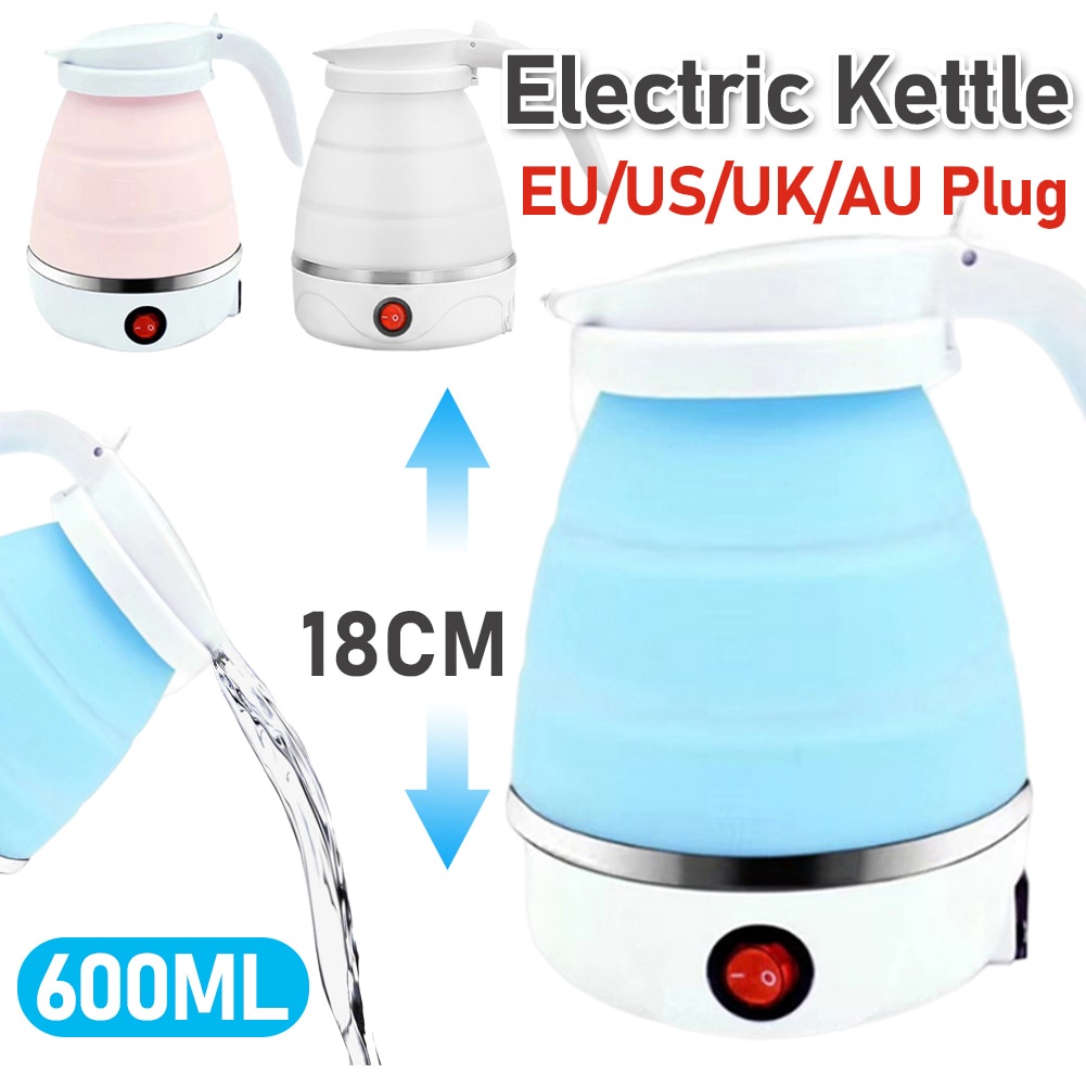 Portable Folding Electric Kettle Silicone 600W Collapsible Water Kettle ...