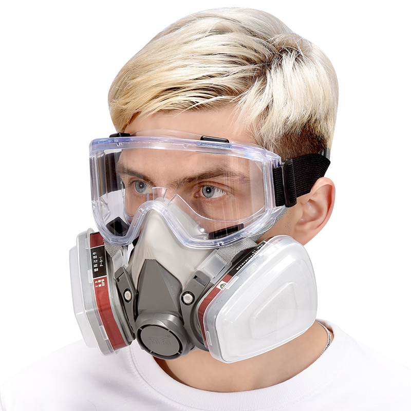 7-In-1 Full Set 6200 Dust Gas Respirator Half Face Mask For Painting ...