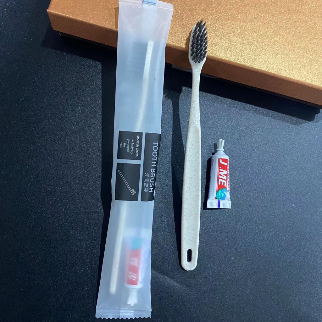 100 Pack Disposable Toothbrush with Toothpaste Individually Wrapped ...