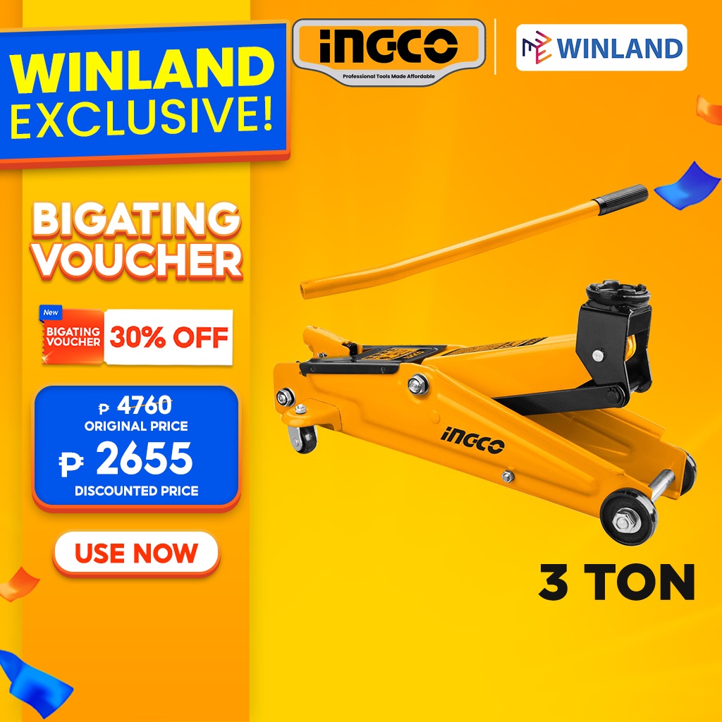 [2923]INGCO by Winland Hydraulic Floor Jack 3 Ton HFJ302 ING-HT ...