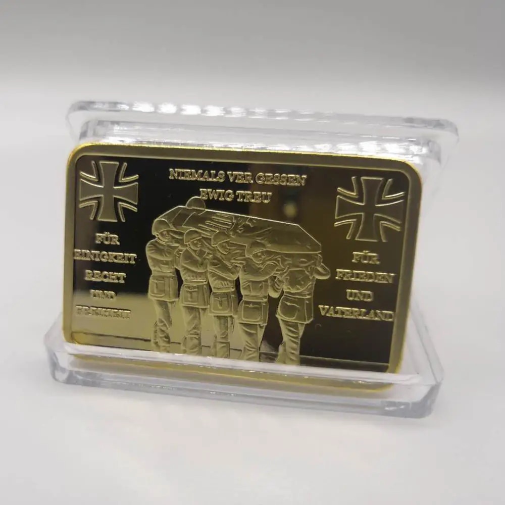 German Gold Bullion Bar Deutsche Bundeswehr Dead Soldier Cruelty of War ...