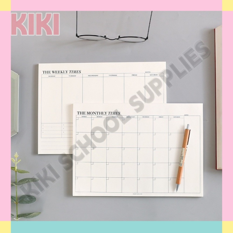 KK Monthly/Weekly Plan Tear-off Notes 60 Sheets Planner Notebook Sticky ...