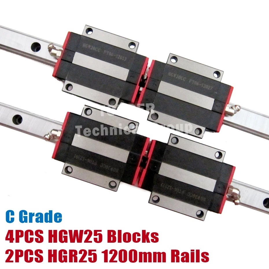 HGW25CC HGW25CA linear guide block with HGR25 1200mm rails for CNC kit set HGW25 | Shopee ...