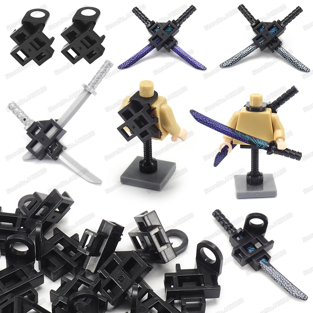 Weapons Figures Sword Set Frame Building Block Equipment Moc Warrior ...