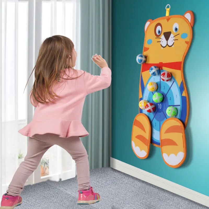 11t Kids Throw Sticky Ball Dartboard Target Play Kindergarten Sport ...